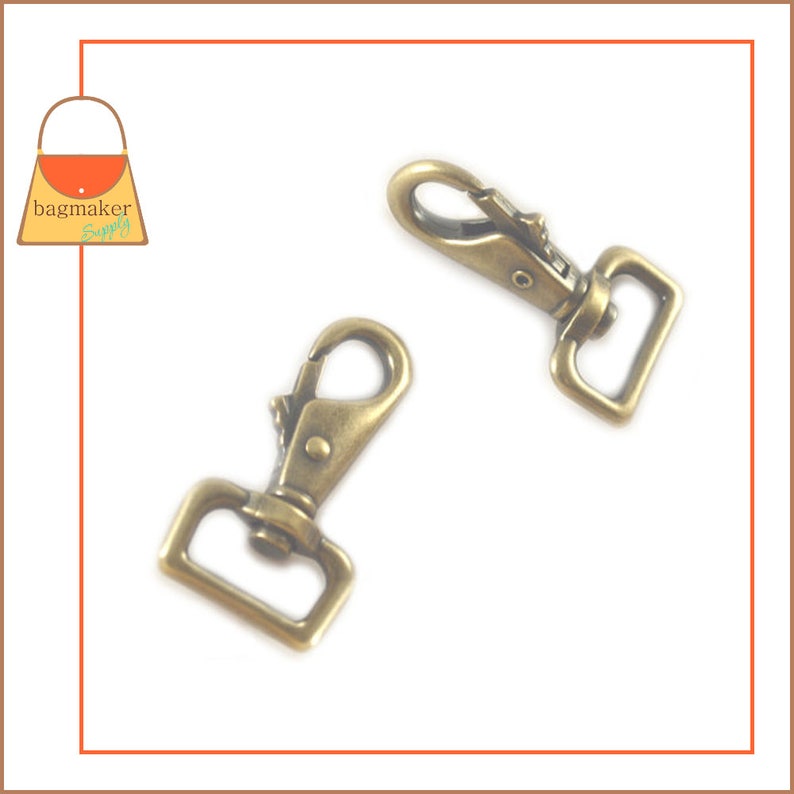 1 Inch Snap Hook Light Antique Brass Finish Metal Swivel - Etsy