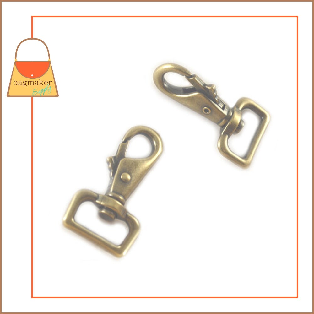 1 Inch Snap Hook Light Antique Brass Finish Metal Swivel | Etsy
