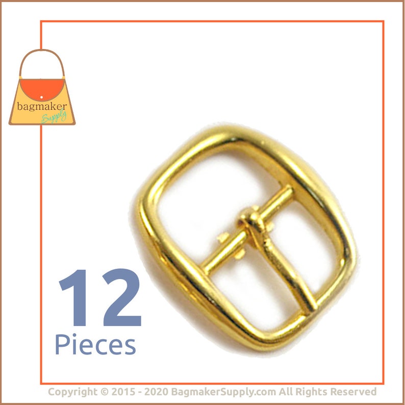 1/2 Inch Square Buckle Gold Finish 12 Pieces Small Buckle - Etsy