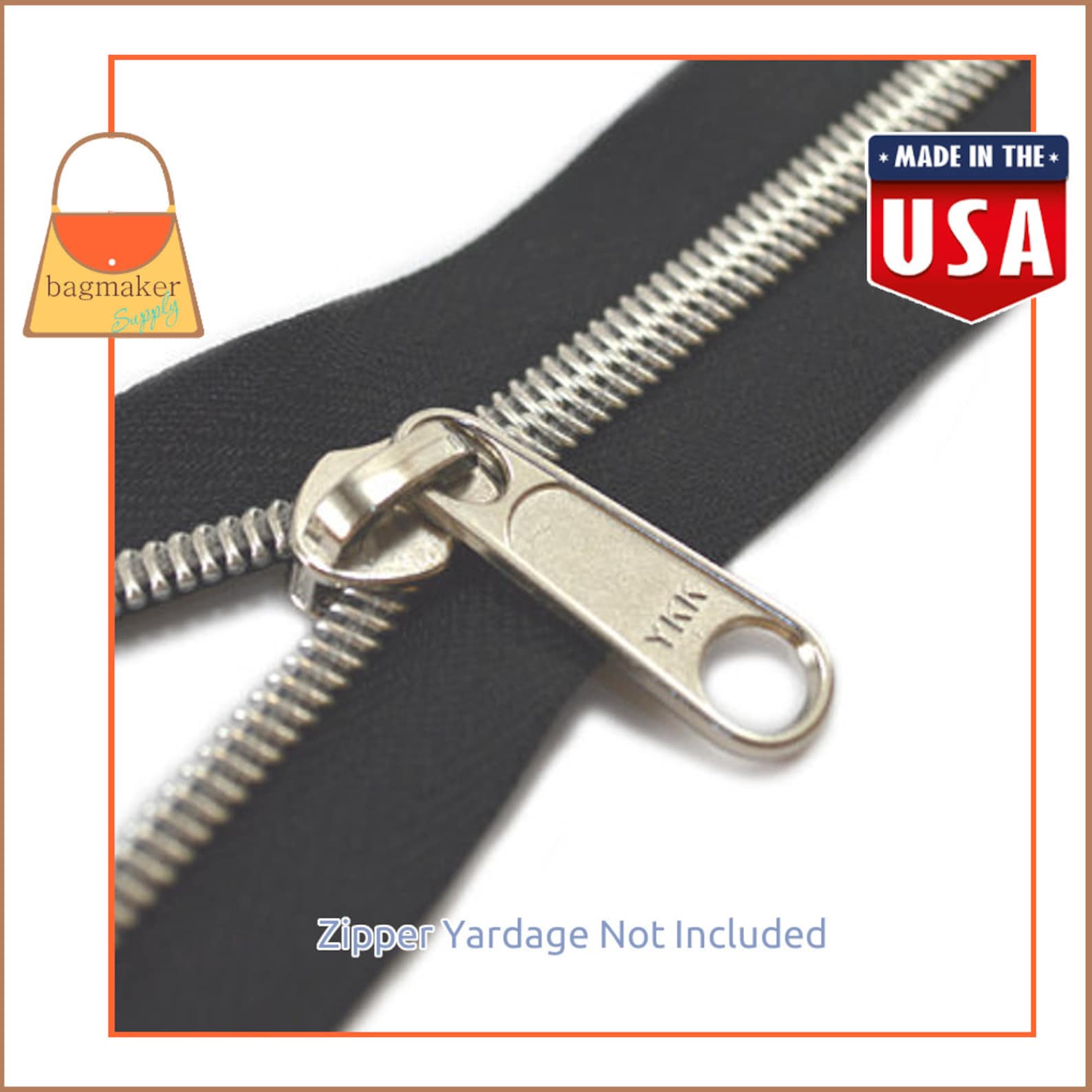 YKK Long Tab Zipper Pull / Slide Nickel / Silver Finish For | Etsy