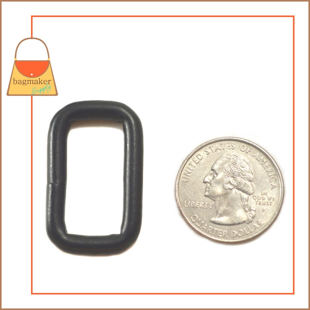 1 Inch Rectangle Ring Black Satin Finish 4 Pieces Purse - Etsy
