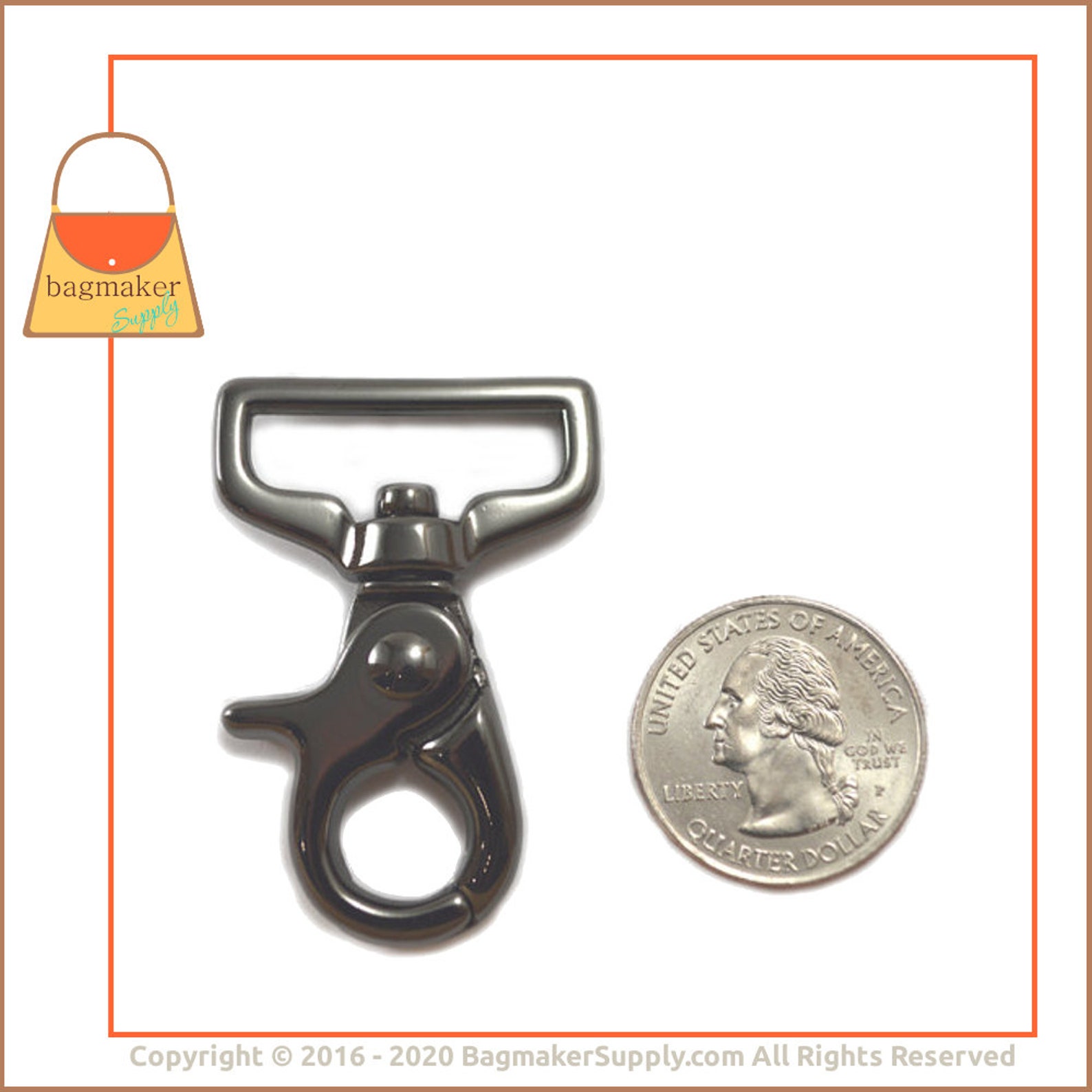 1 Inch Snap Hook Black Nickel Finish Lobster Claw 2 Pieces - Etsy