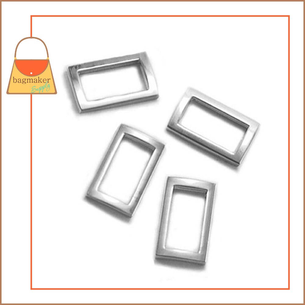 3/4 Inch Rectangle Ring Nickel Finish 2 Pieces .75 Inch | Etsy