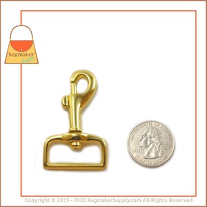 1 Inch Snap Hook Shiny Brass Finish 2 Piece Package Bolt | Etsy