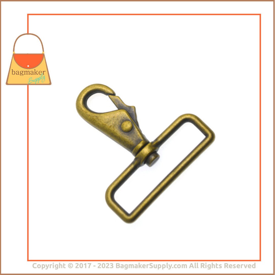 2 Inch Snap Hook Antique Gold / Light Antique Brass Finish - Etsy