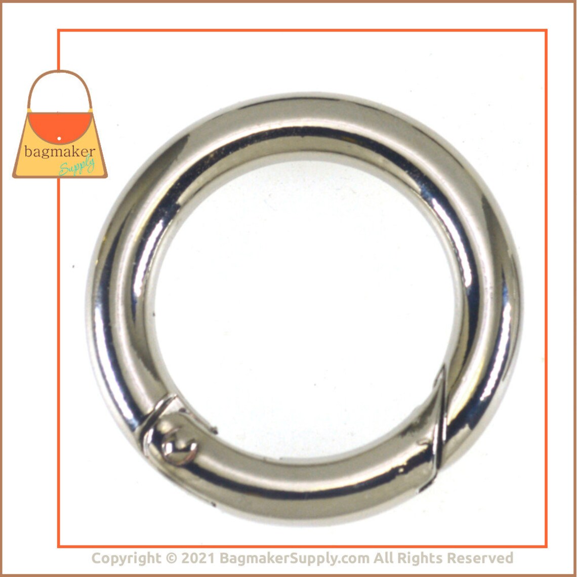 1 Inch Cast Spring Gate Ring Nickel Finish 2 Pieces 25 Mm - Etsy