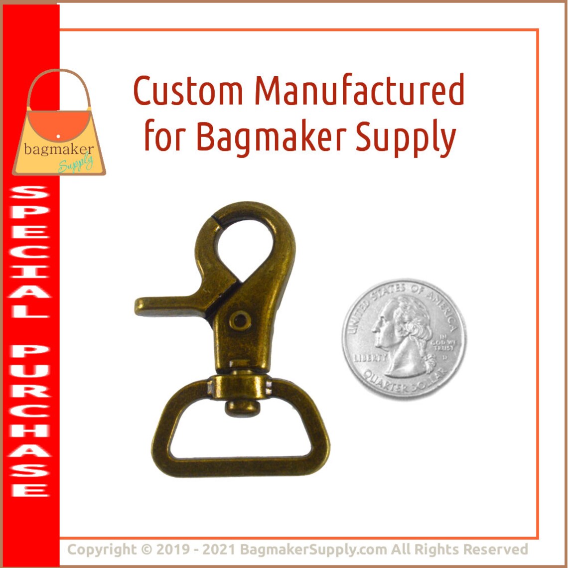 1 Inch Trigger Style Swivel Snap Hook Antique Brass Finish 6 - Etsy