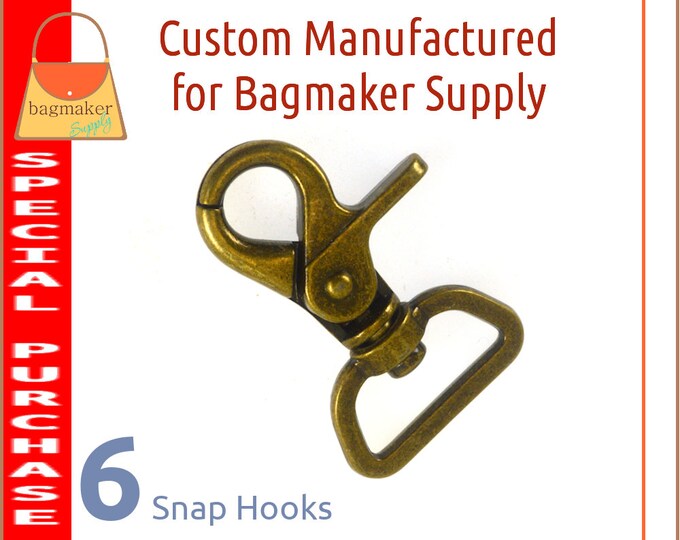1 Inch Trigger Style Swivel Snap Hook Antique Brass Finish 6 - Etsy