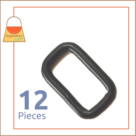 1 Inch Rectangular Wire Loop / Ring Black Satin Finish 12 | Etsy