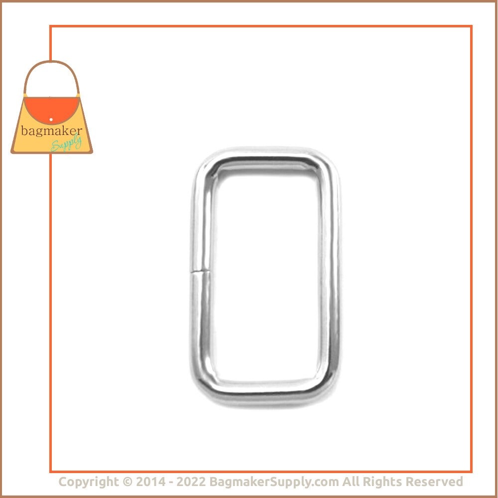 1 Inch Rectangle Ring 3 Mm Gauge Nickel Finish 12 Pieces - Etsy