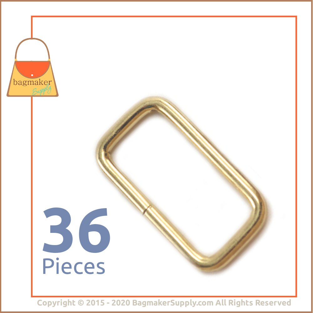 1-1/4 Inch Rectangular Wire Loop / Ring Brass Finish 36 | Etsy