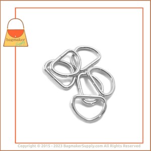 7/8 Inch D Ring, Nickel Finish, 18 Pieces, .875 Inch 22 Mm Wire Formed ...