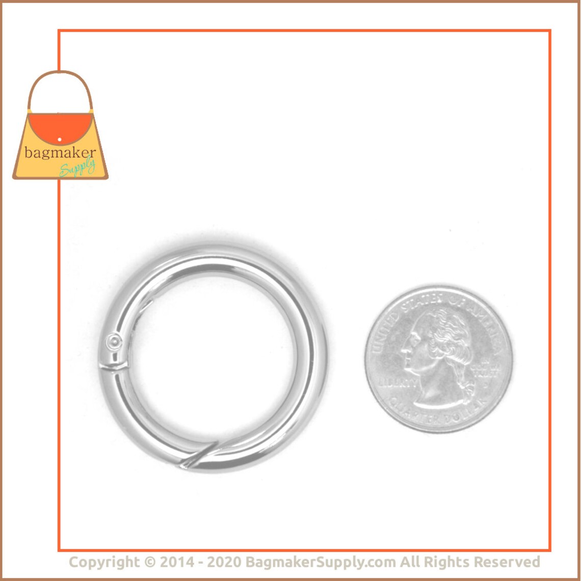 1 Inch Spring Gate Ring Nickel Finish 2 Pieces 1 Inch 25 Mm - Etsy