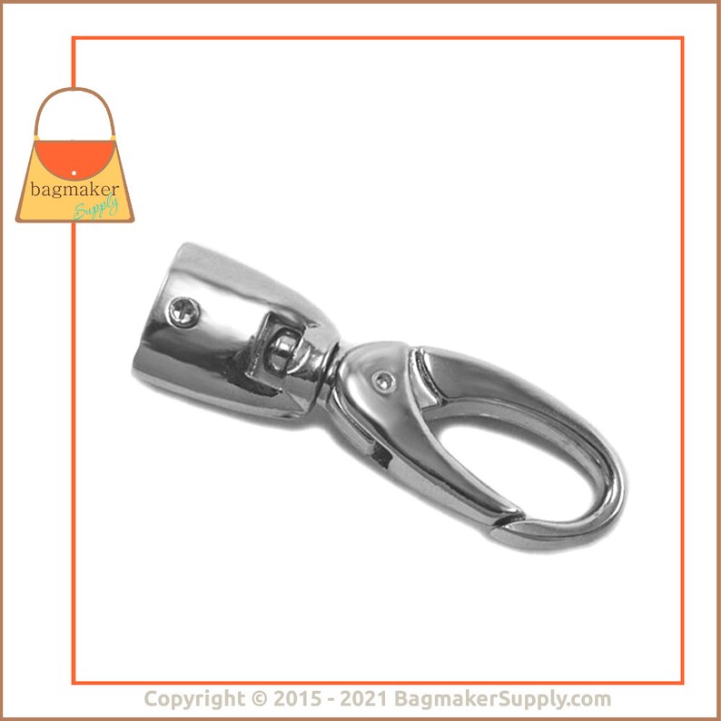 1/2 Inch Swivel Snap Hook for Purse Strap Nickel Finish 6 - Etsy