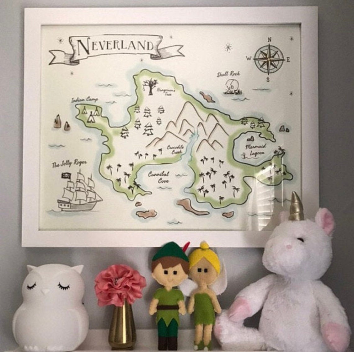 Neverland Map 16x20 DIGITAL DOWNLOAD - Etsy