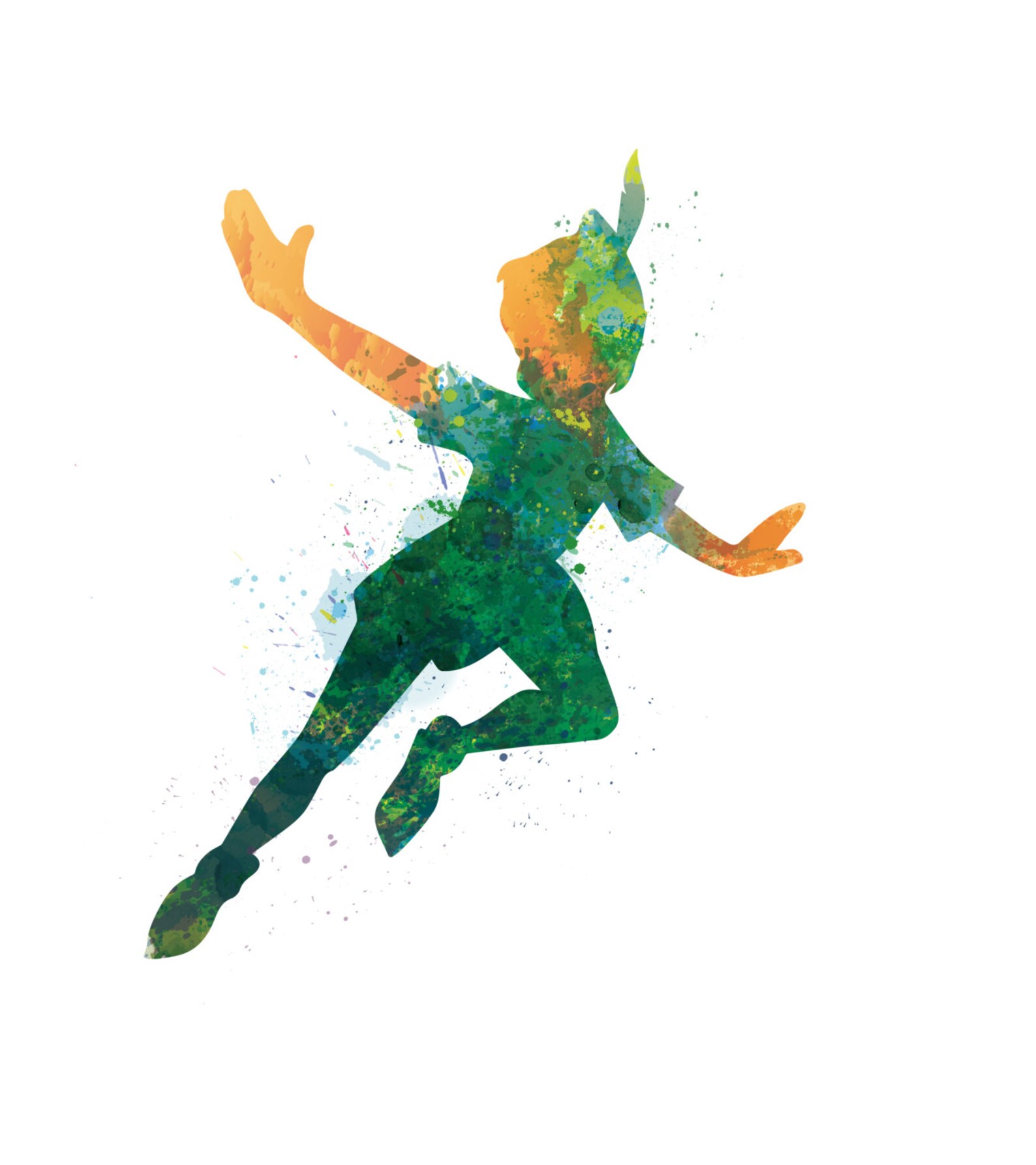 Peter Pan Watercolor Printable Digital Download | Etsy