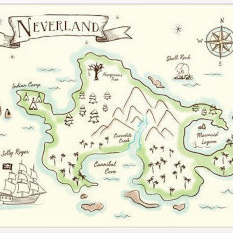 Neverland Map - Etsy