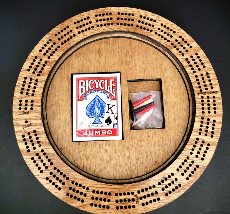 Laser Engraved Hunting Dog and Pheasants 3 Track Wood Cribbage Board ...