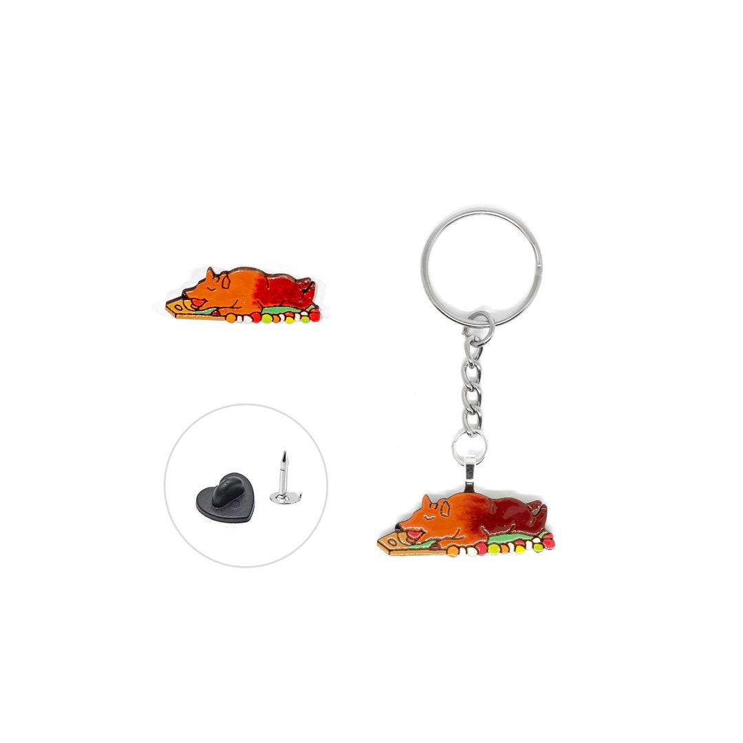 Lechon Pin, Magnet, Keychain, or Jibbitz, Handpainted © 2019 - Etsy