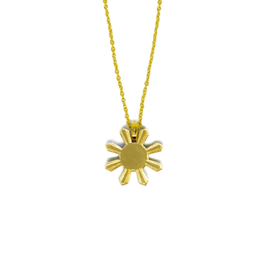 Philippine Sun Necklace in Gold Mirror © 2023 - Etsy