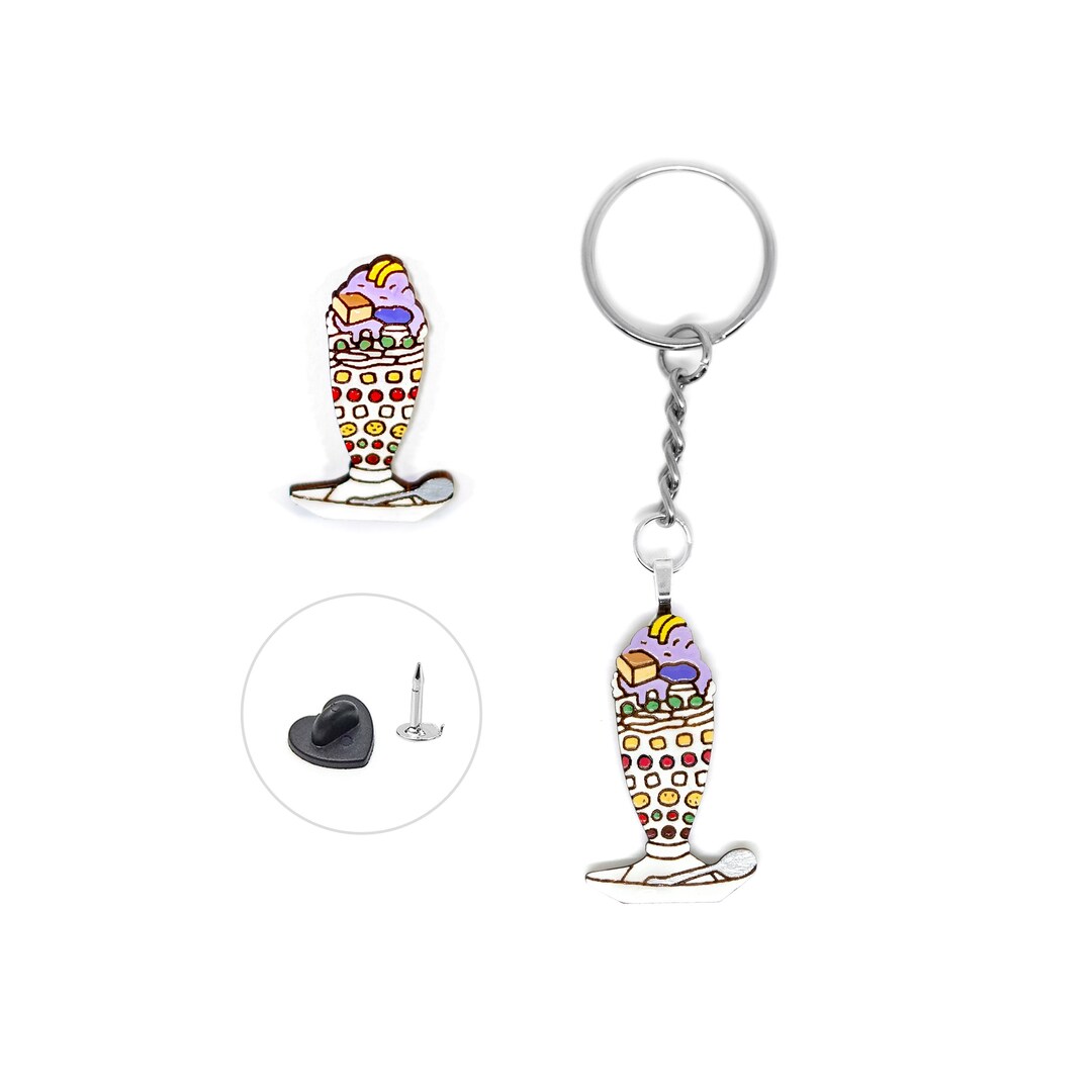 Halo-halo Pin, Magnet, Keychain, or Jibbitz, Handpainted © 2019 - Etsy