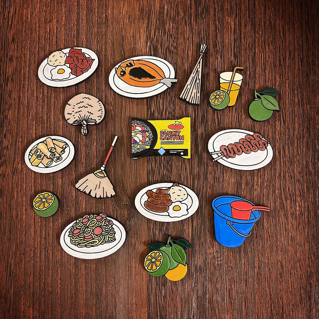 Filipino Food & Objects as Pins, Magnets, Keychains, Jibbitz, or Wood ...