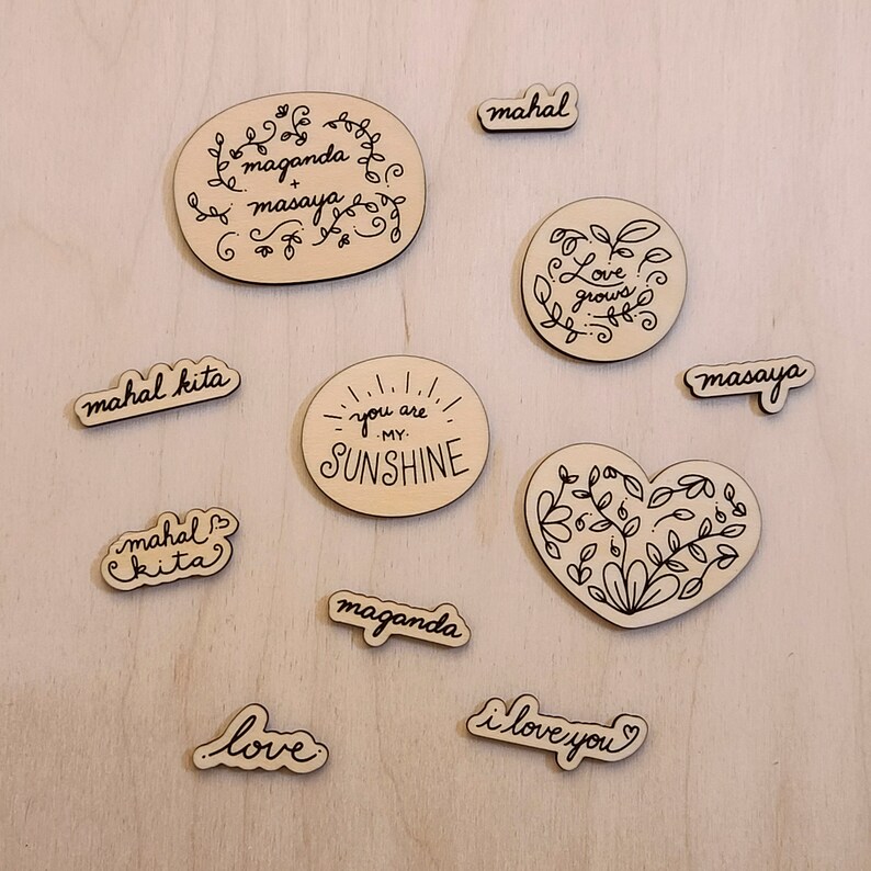 Love Mahal Maganda Masaya or Custom Phrase as a Pin | Etsy