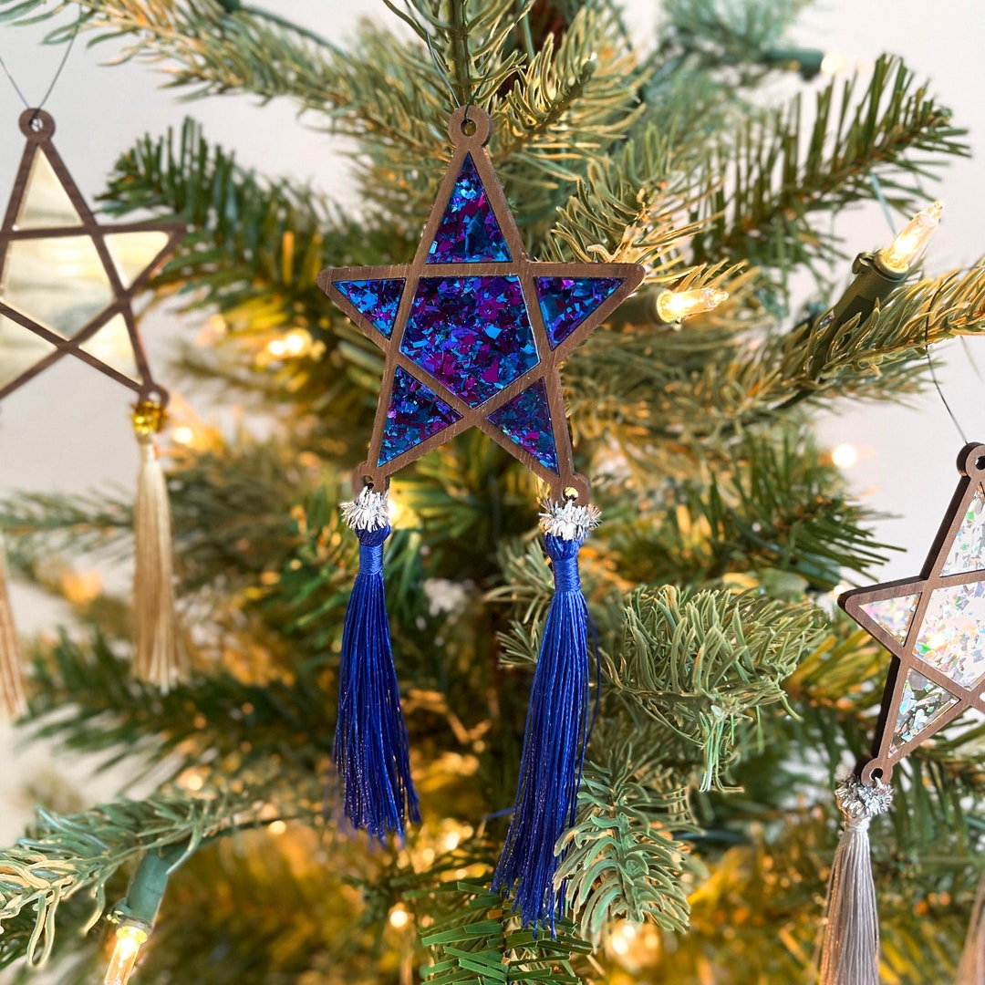Filipino Parol Ornament in Blue Mermaid Splash © 2020 - Etsy