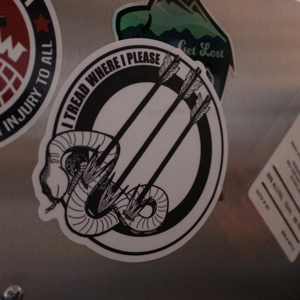 Tread Where I Please Sticker - Etsy