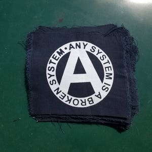 Any System - Anarchist Punk Patch | Crust | Anarcho |philosophy - Etsy