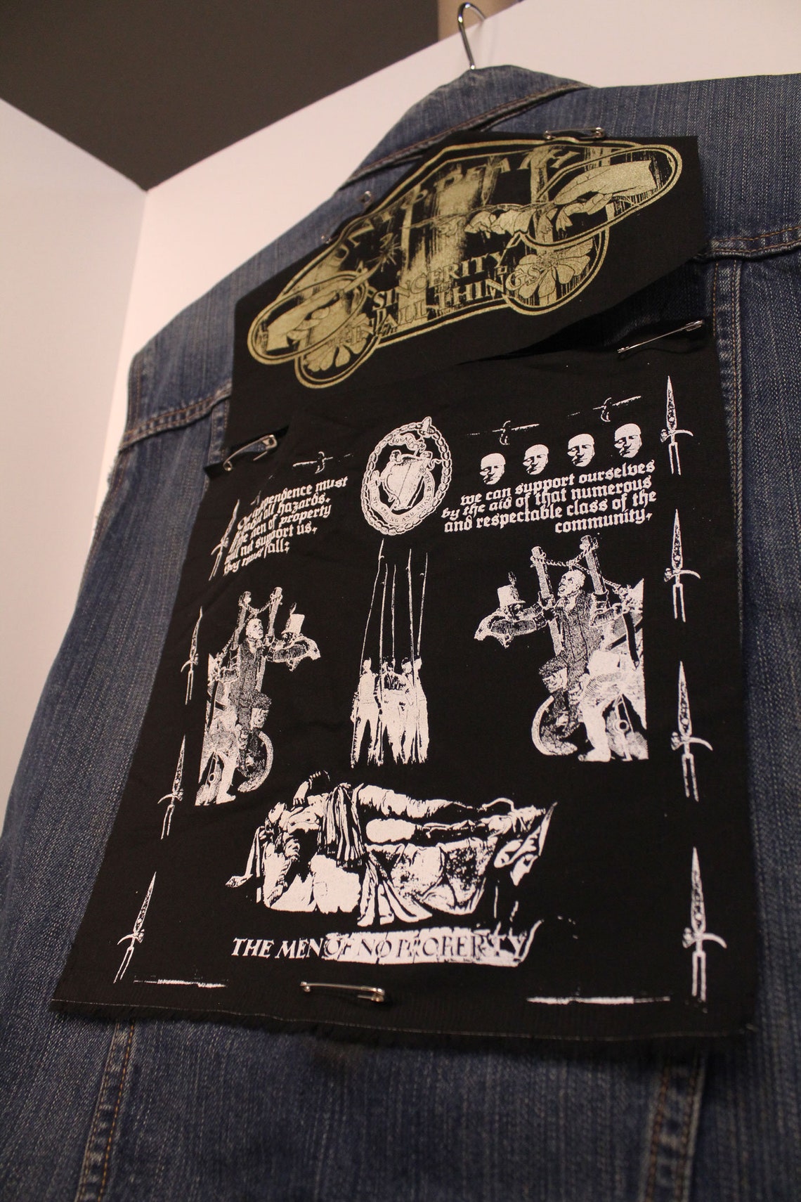 Sincerity - Punk Back Patch | Metal | Goth | Folk | Rocker | Battlevest ...