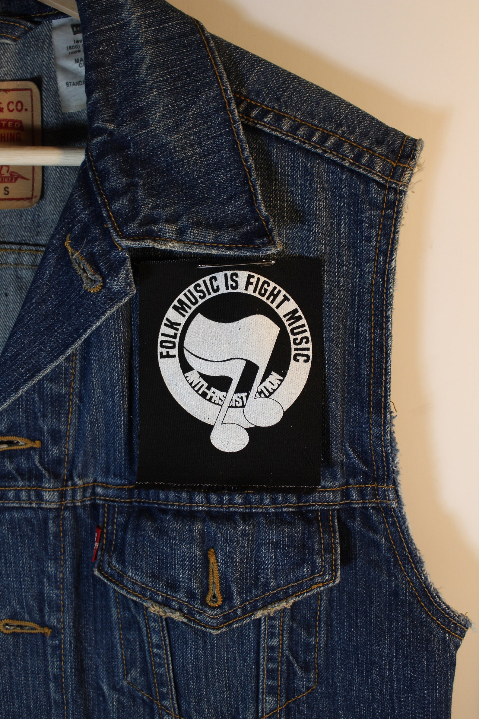 Folk Music is Fight Music Anti-fascist Screened Punk Patch - Etsy