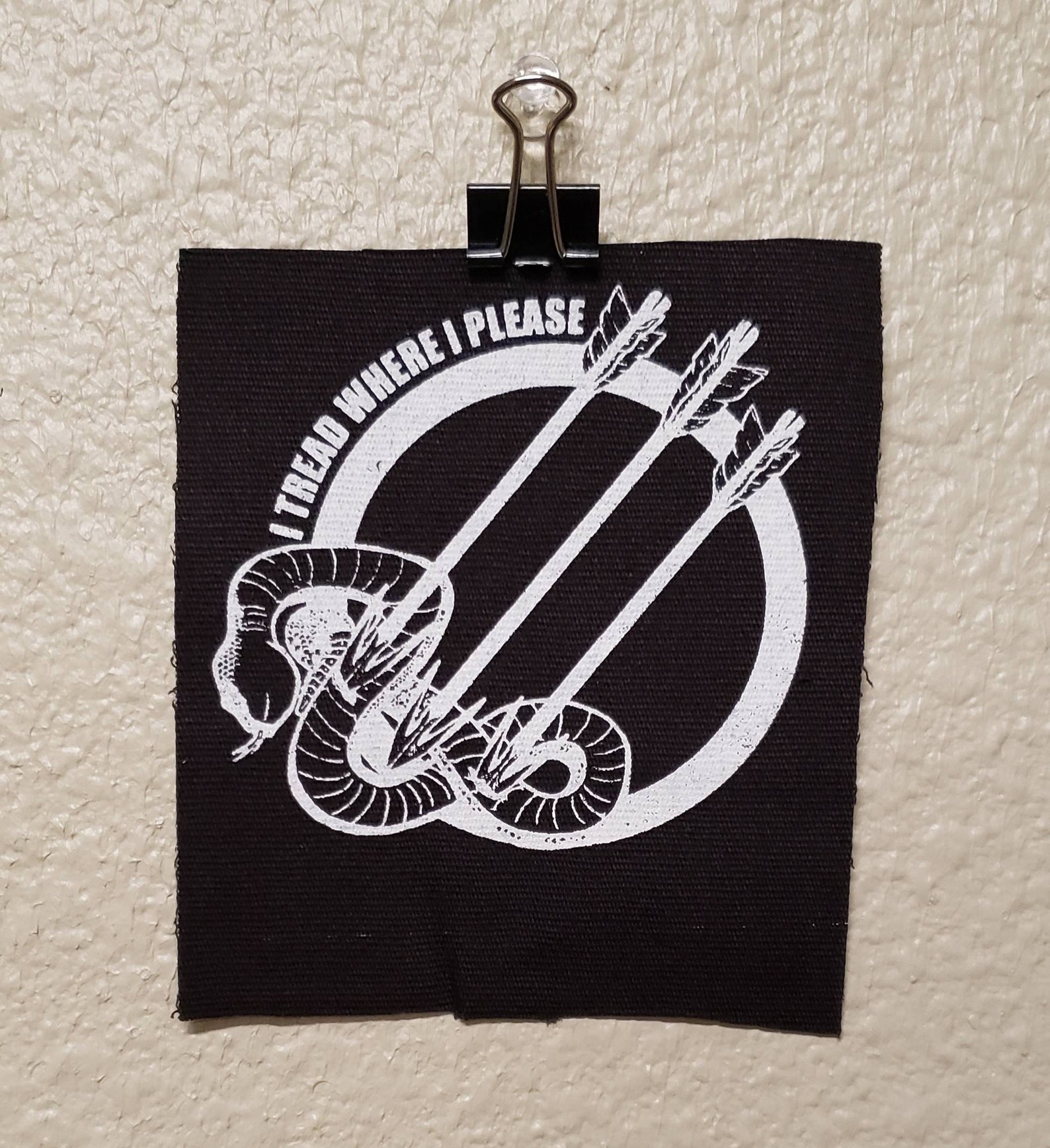 Anti-fascist tread Where I Please Punk Patch - Etsy