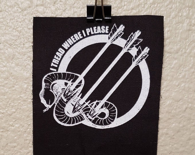 Anti-fascist tread Where I Please Punk Patch Crust Political Anarchist ...