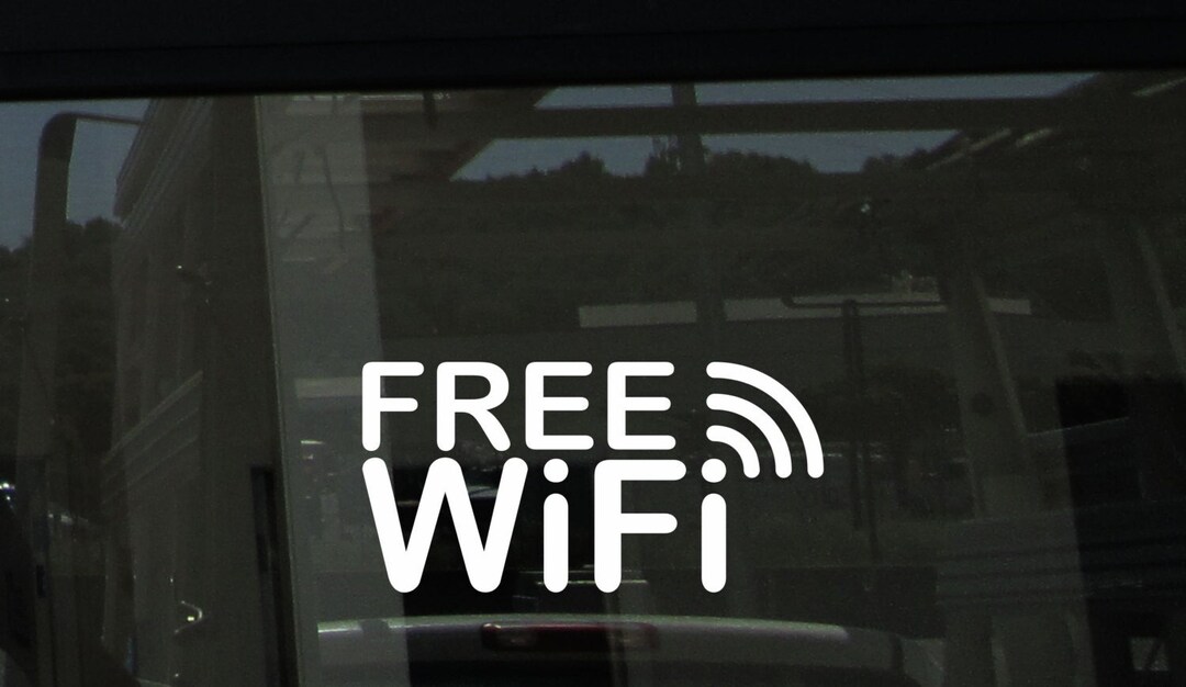 Free Wifi Die Cut Vinyl Storefront Decal [a-1023] - Etsy