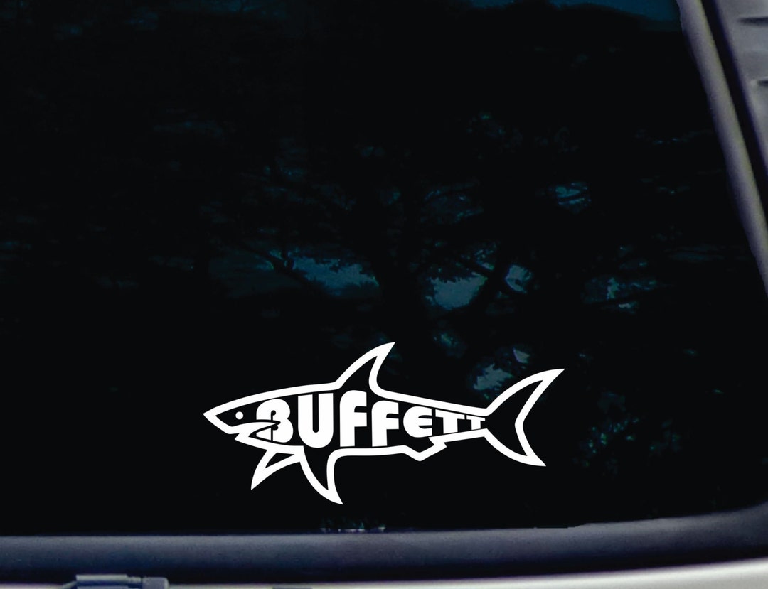 Buffett Shark! Die Cut Vinyl Window Decal [a-1556-a] - Etsy