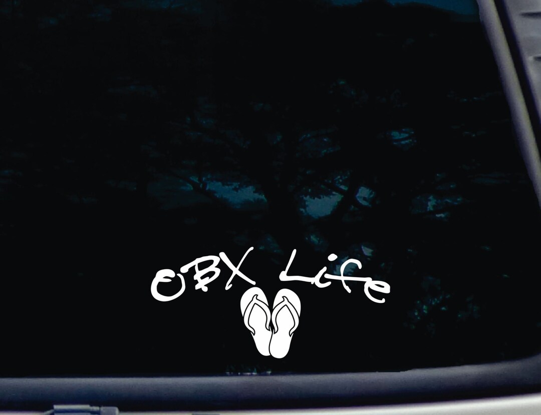 OBX Life - Vacation Die Cut Vinyl Window Decal With Flip-flops [a-1698 ...
