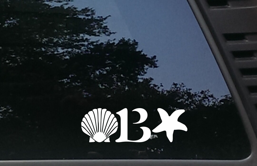 OBX - Outer Banks Fun Vacation Die Cut Vinyl Window Decal With Shell ...