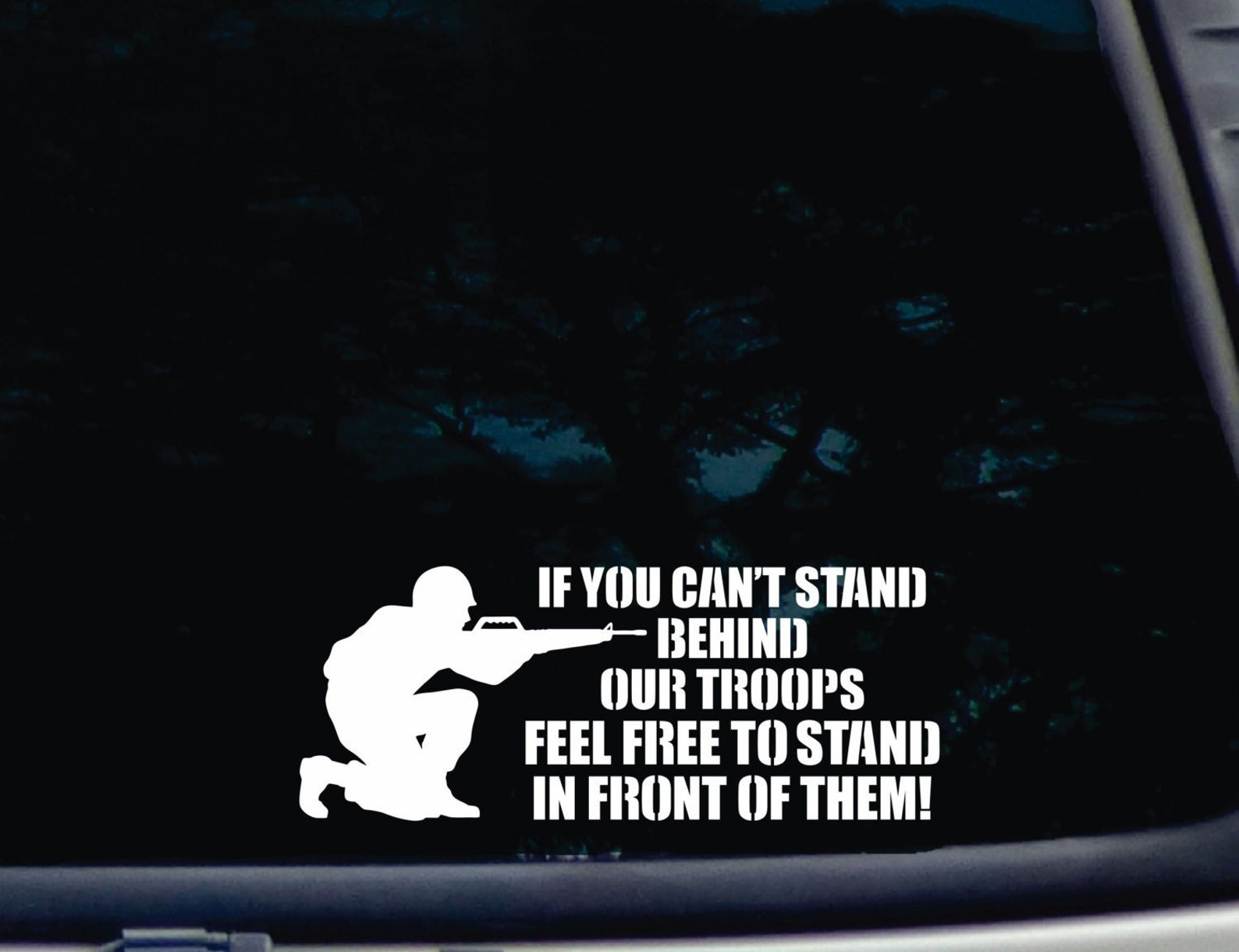 Military Support Vinyl Decal, Troops Bumper Sticker - Etsy