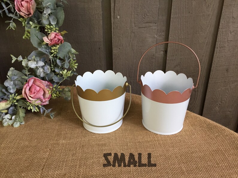 SMALL Flower Girl Metal Bucket/ Flower Girl Pail/ Pail for - Etsy