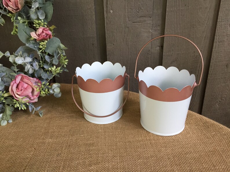 SMALL Flower Girl Metal Bucket/ Flower Girl Pail/ Pail for - Etsy