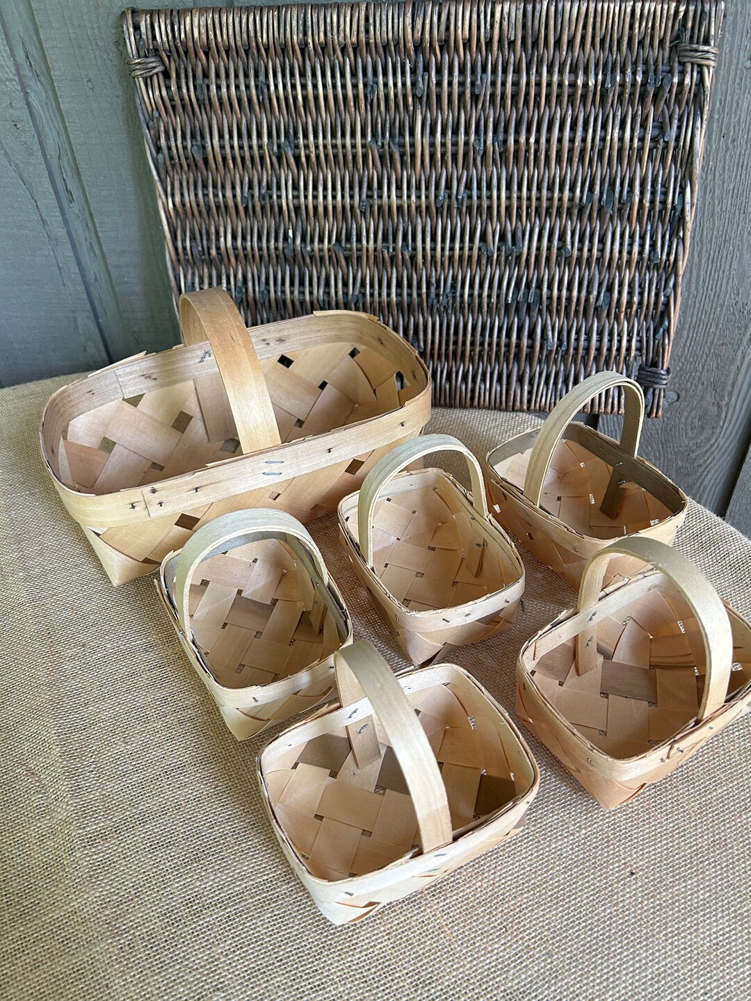 6 Bushel Baskets/ Vintage Baskets/ Wedding Baskets/ Wedding Accessories ...