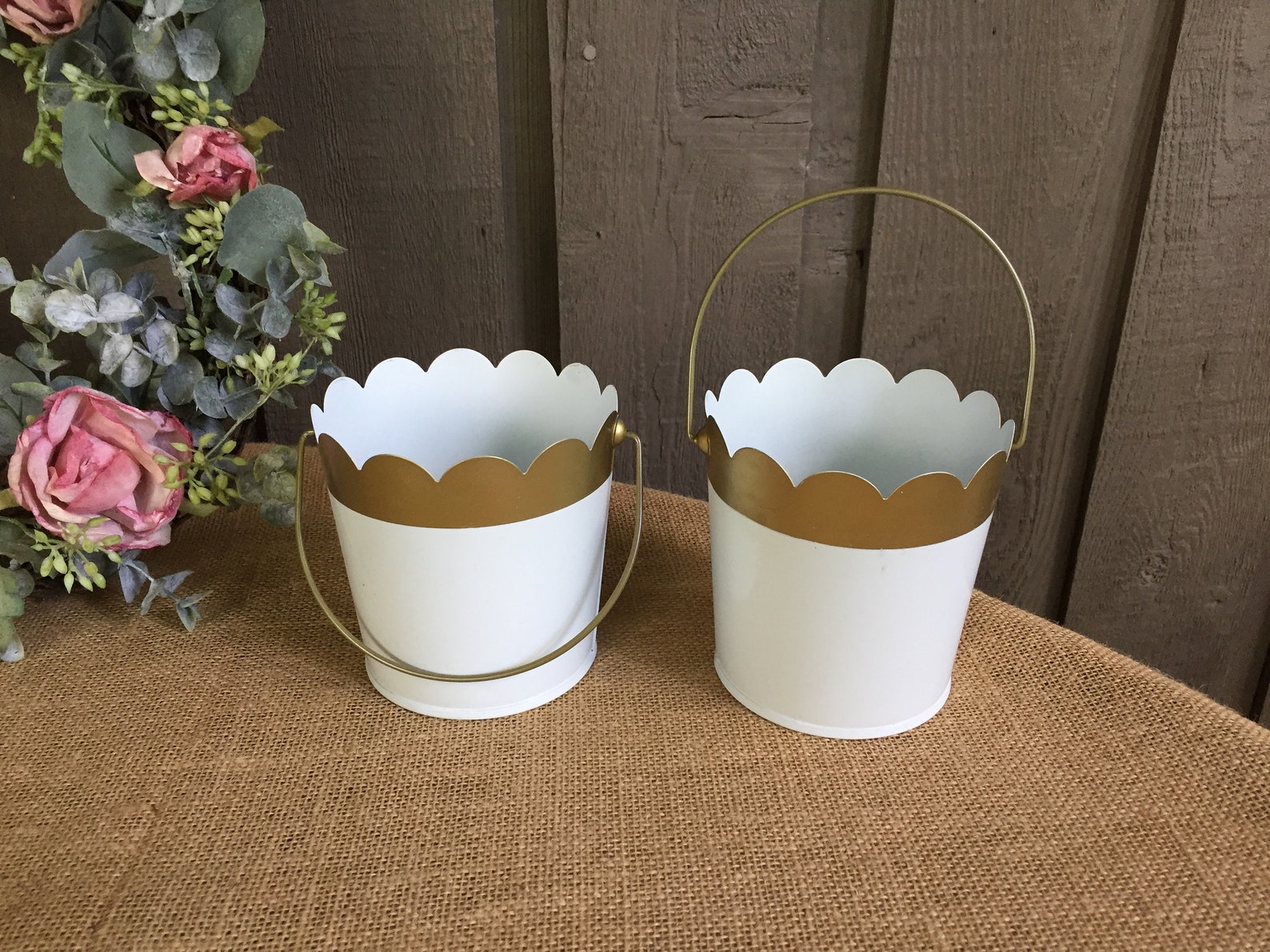 SMALL Flower Girl Metal Bucket/ Flower Girl Pail/ Pail for - Etsy