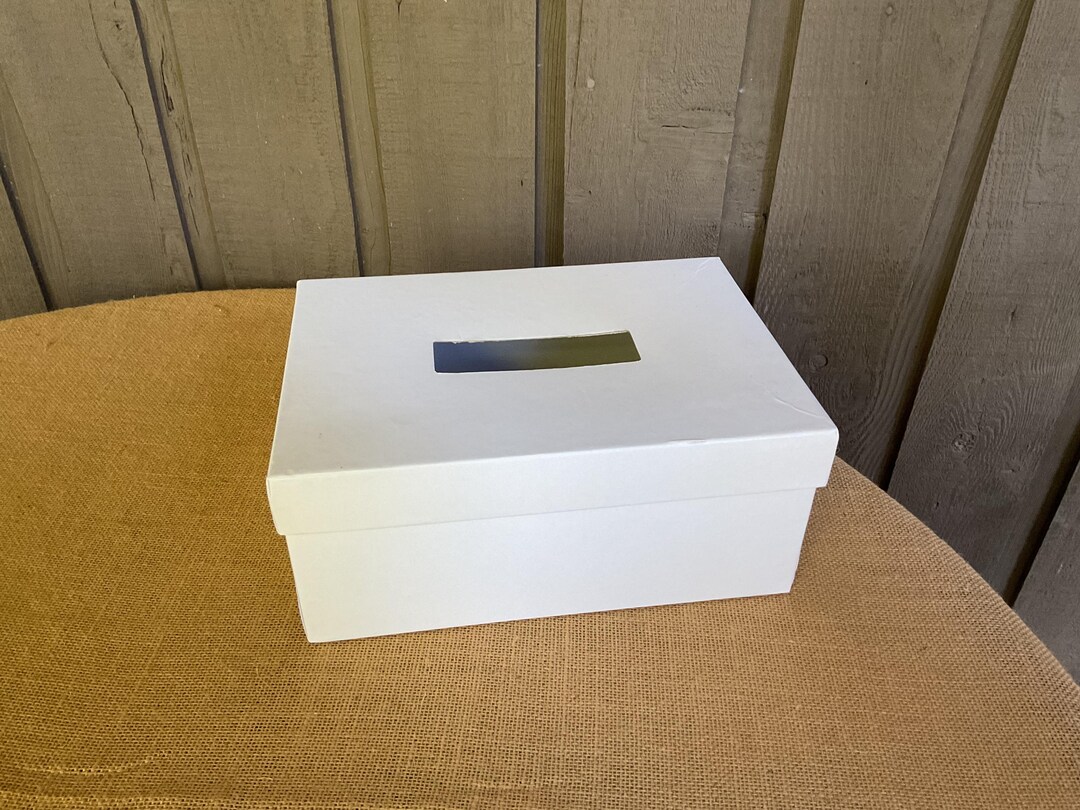 White Wedding Box for Wedding Party Money Envelope Box Best Wishes Card Box Romantic Wedding Box ...