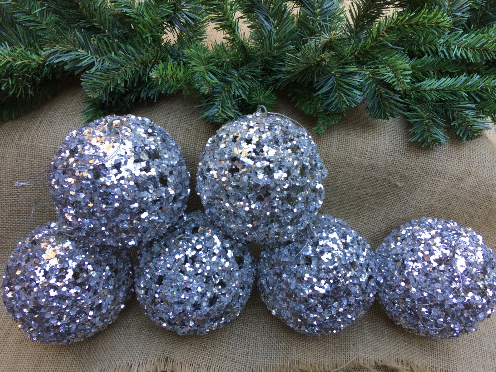 6 Silver Ball Ornaments to Make Your Tree or Table Sparkle Christmas ...