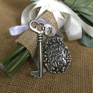 Wedding Bouquet Charms/ Key and Charm for Wedding Bouquet/ Key to My ...