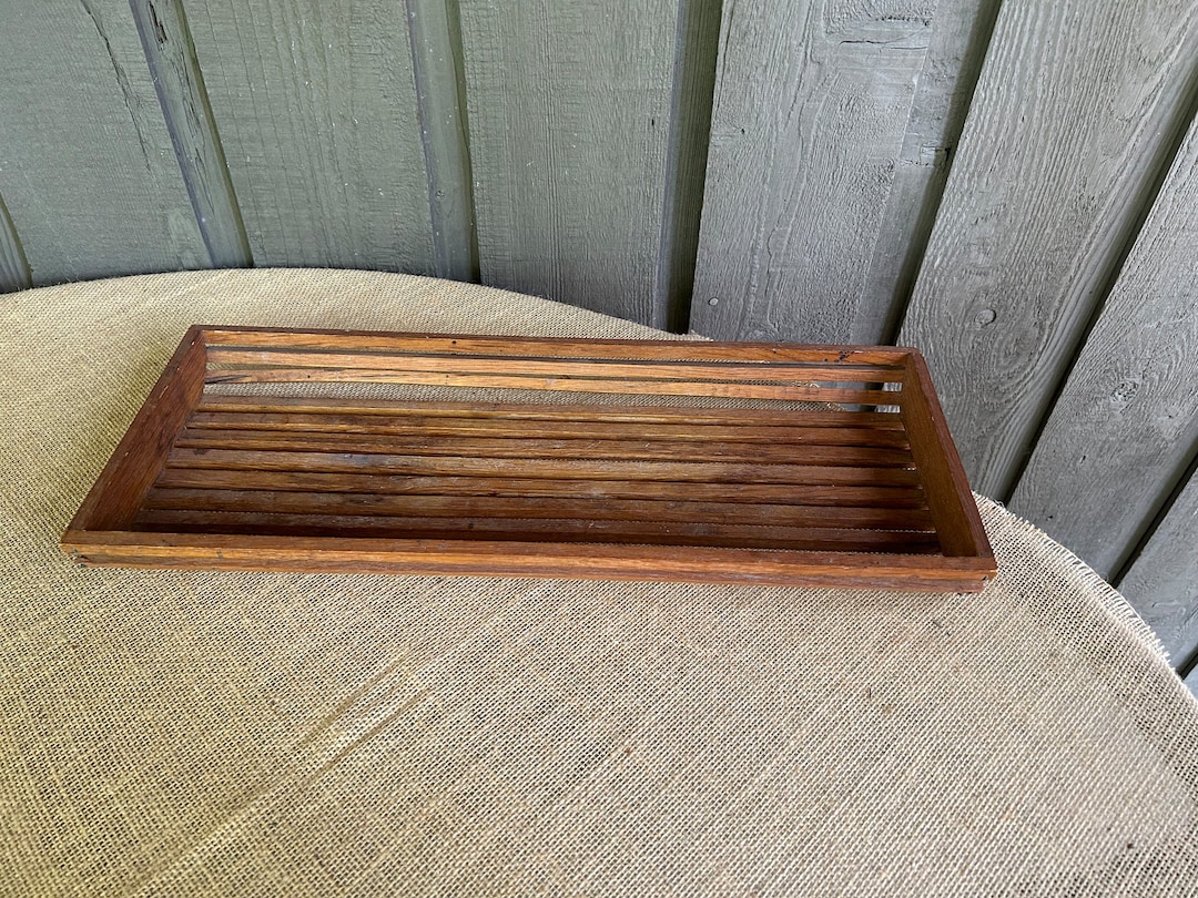 Vintage Slat Tray/ Tray With Slats/ Decorative Slat Tray/ - Etsy