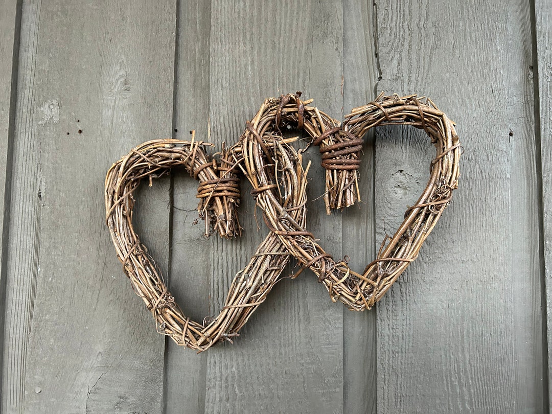 Grapevine Double Heart Wreath/ Wreath With Double Hearts/ Grapevine ...