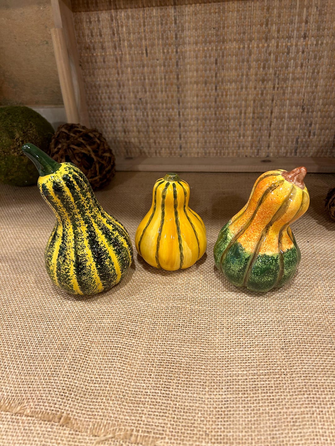 Ceramic Gourds Thanksgiving Decor Table Centerpiece Kitchen Island ...