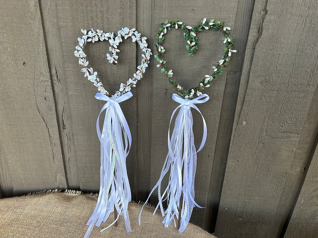 Flower Girl Wedding Wands and Crown/ Wedding Accessory/alternative to ...